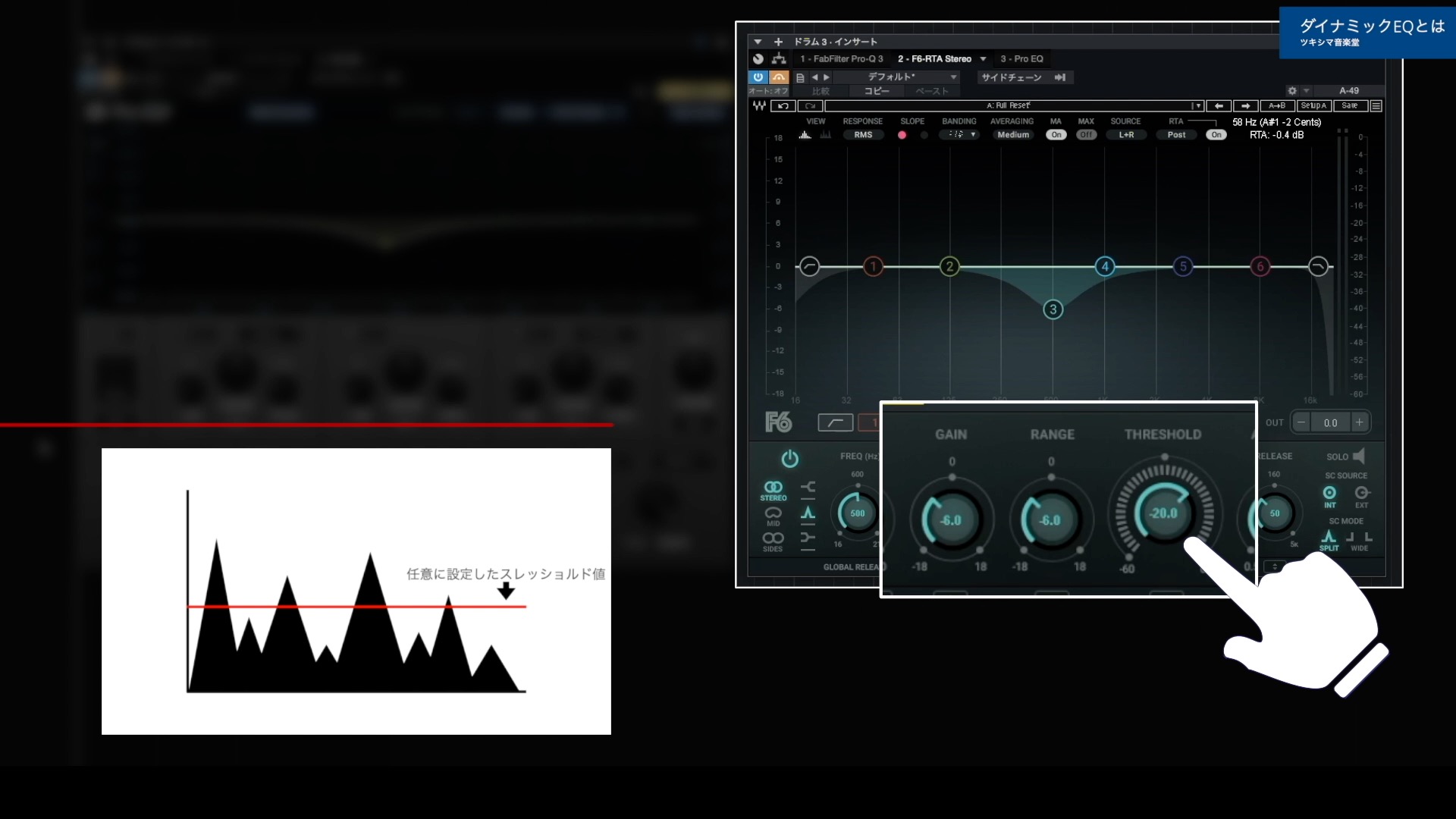 【ダイナミックEQの使い方】～ピンポイントに音をブーストカット～【DTM/Waves/F6 Floating-Band Dynamic EQ/fabfilter Pro-Q3】 – ツキシマブログ