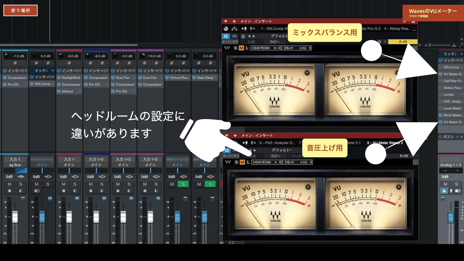 Waves VUメーターのレビュー。楽曲ミックス開始時の基準とメーター活用方法。【DTM初心者向け】 – ツキシマブログ